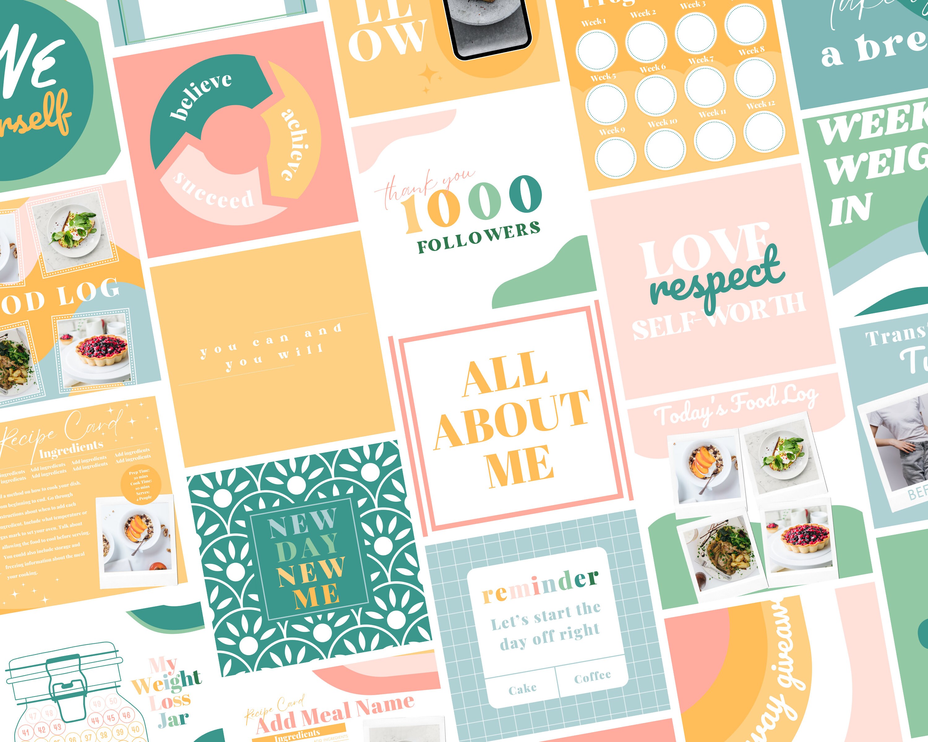 Pastel Weight Loss Instagram Post, Weight Loss Blog, Food Blogger ...