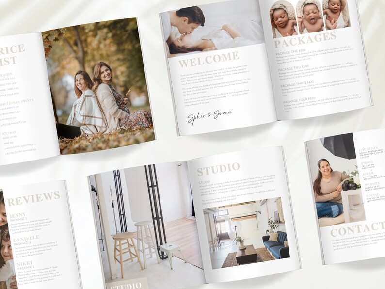 Editable Family Photoshoot Welcome Guide, Photography Pricing Book ...