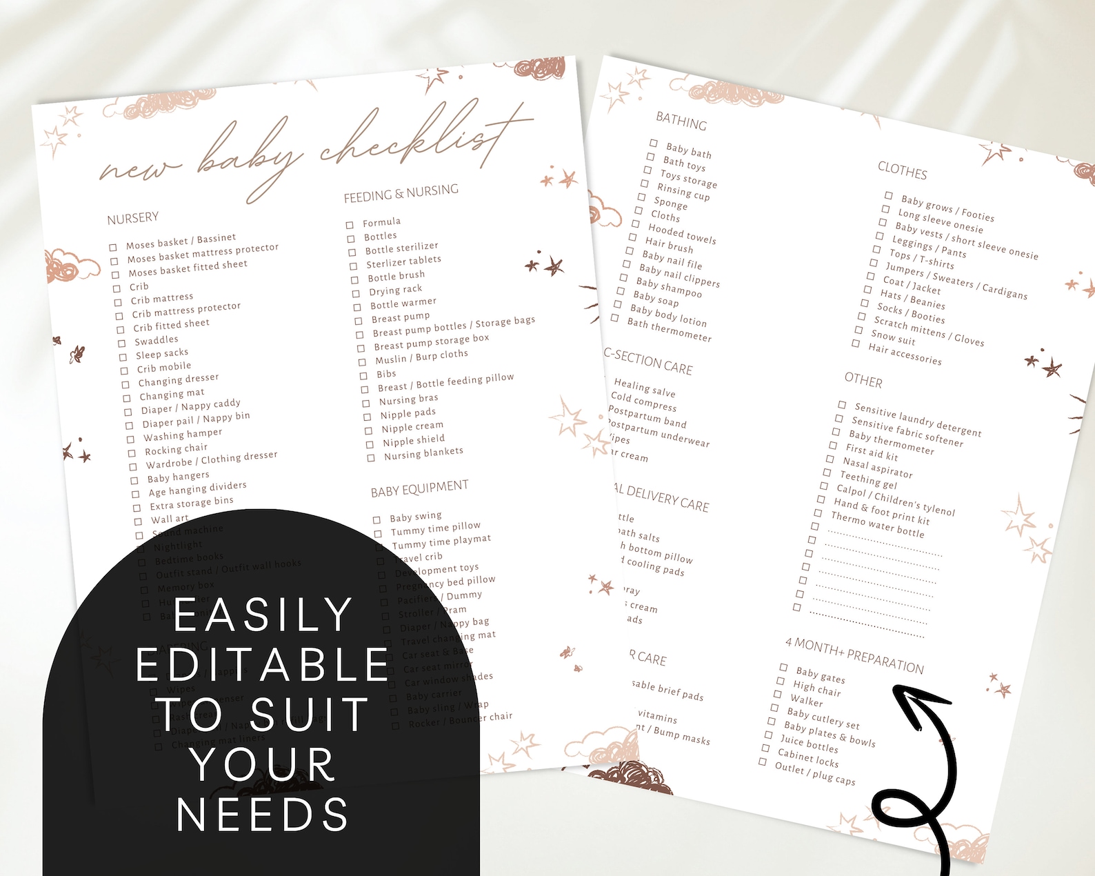 Pregnancy Checklist, New Baby Checklist, First Time Mom Checklist ...