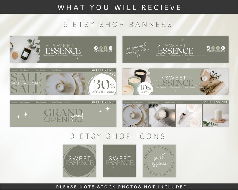 Etsy Shop Branding Starter Pack Etsy Branding Kit Instagram Etsy