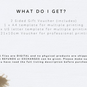 Business Gift Certificate Template, Editable Shop Gift Voucher ...