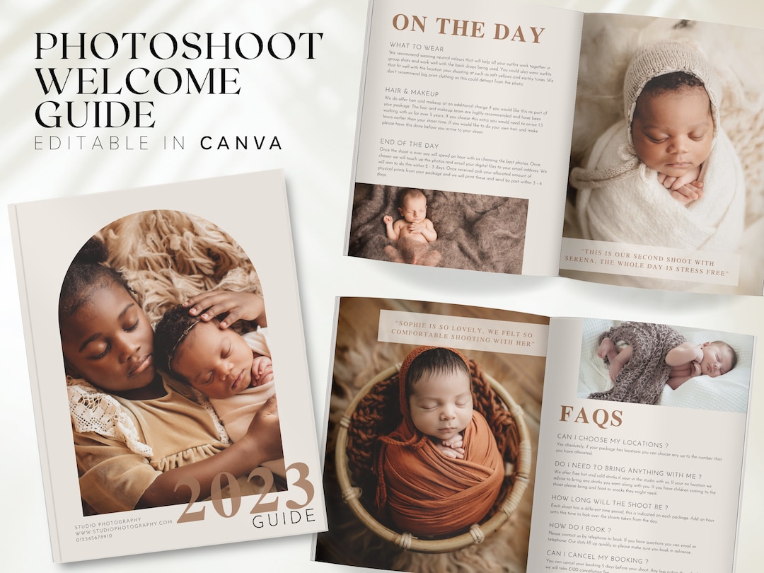 Editable Family Photoshoot Welcome Guide, Photography Pricing Book ...