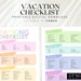 Printable Beach Vacation Checklist, Editable Travel Checklist, Vacation ...