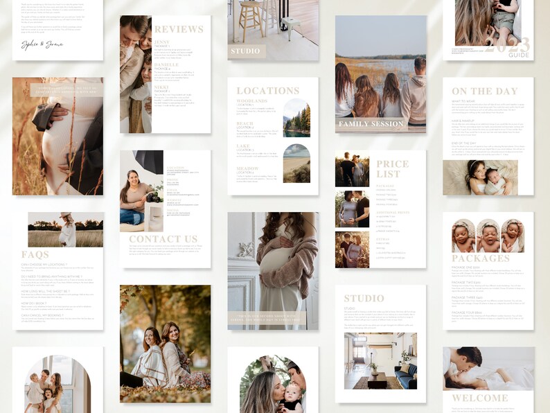 Editable Family Photoshoot Welcome Guide, Photography Pricing Book ...