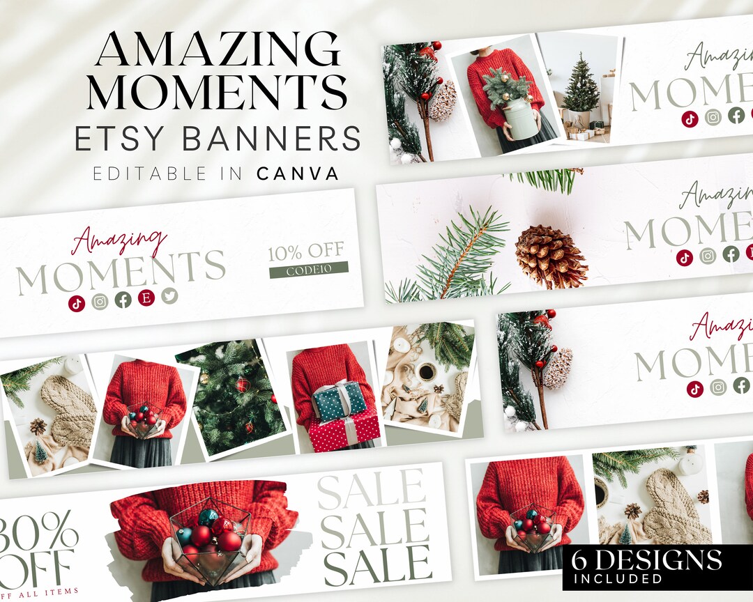 Christmas Sale Etsy Shop Branding Kit, Etsy Business Branding Kit ...
