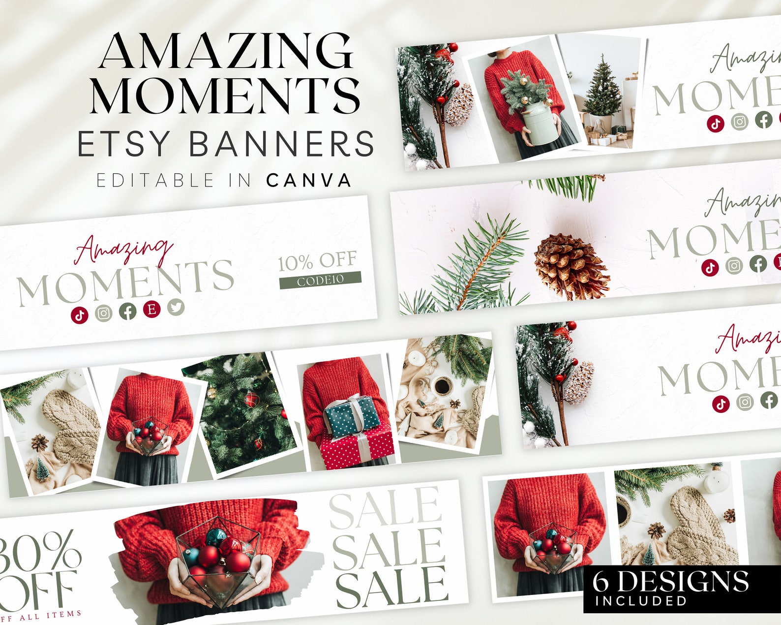 Christmas Sale Etsy Shop Branding Kit, Etsy Business Branding Kit ...