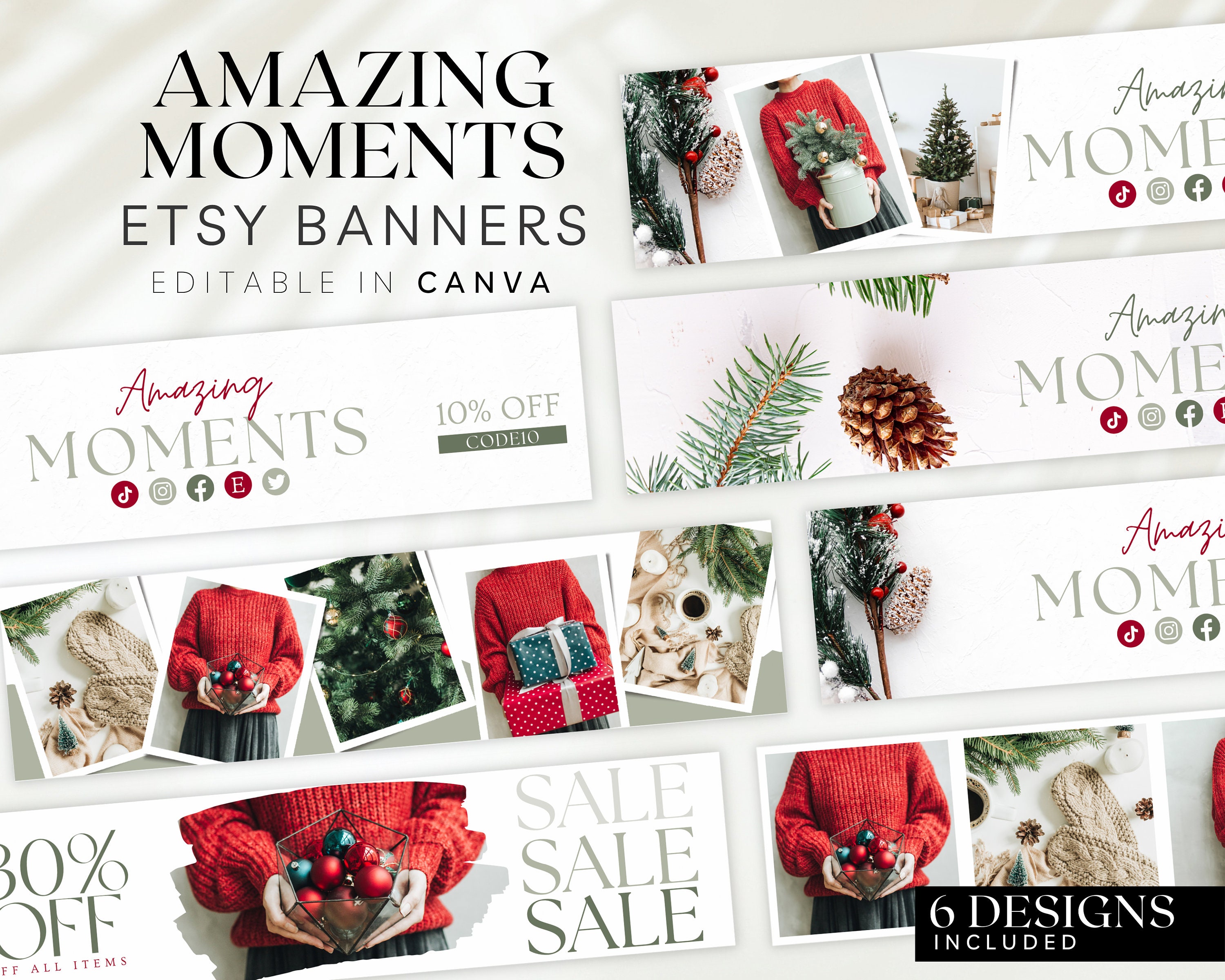 Christmas Sale Etsy Shop Branding Kit, Etsy Business Branding Kit ...