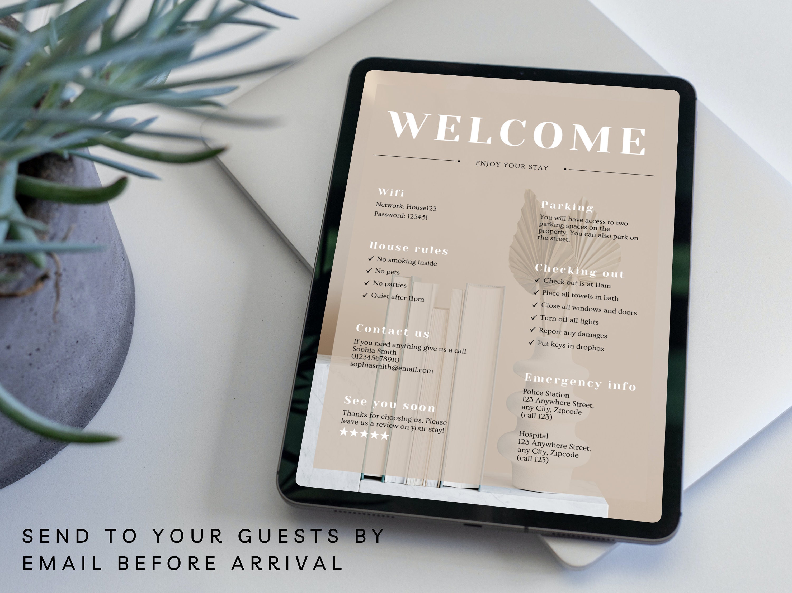 Airbnb Welcome Sign, Vacation Rental Welcome Template, Airbnb House ...