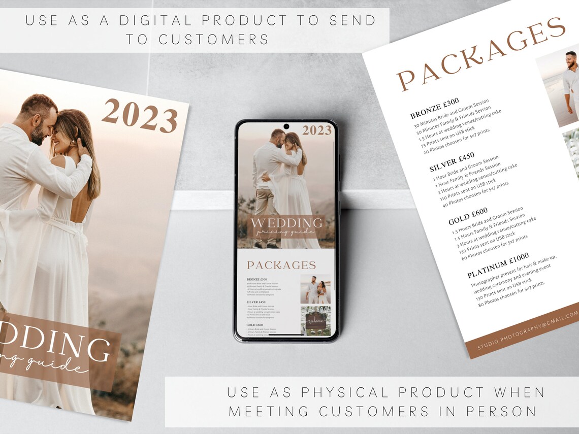 Editable Wedding Photoshoot Price List, Wedding Photography Pricing Guide, Wedding Pricing List ...