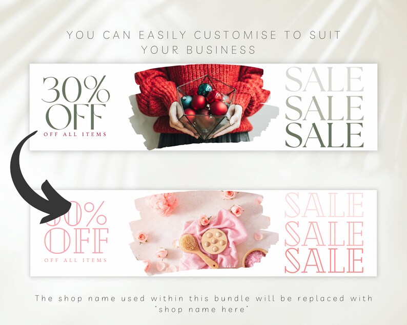 Christmas Sale Etsy Shop Branding Kit, Etsy Business Branding Kit ...