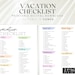 Printable Beach Vacation Checklist, Editable Travel Checklist, Vacation ...