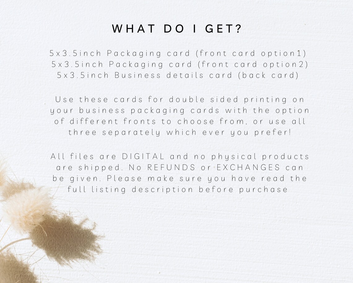 Editable Business Thank You Card, Small Business Packaging Cards ...