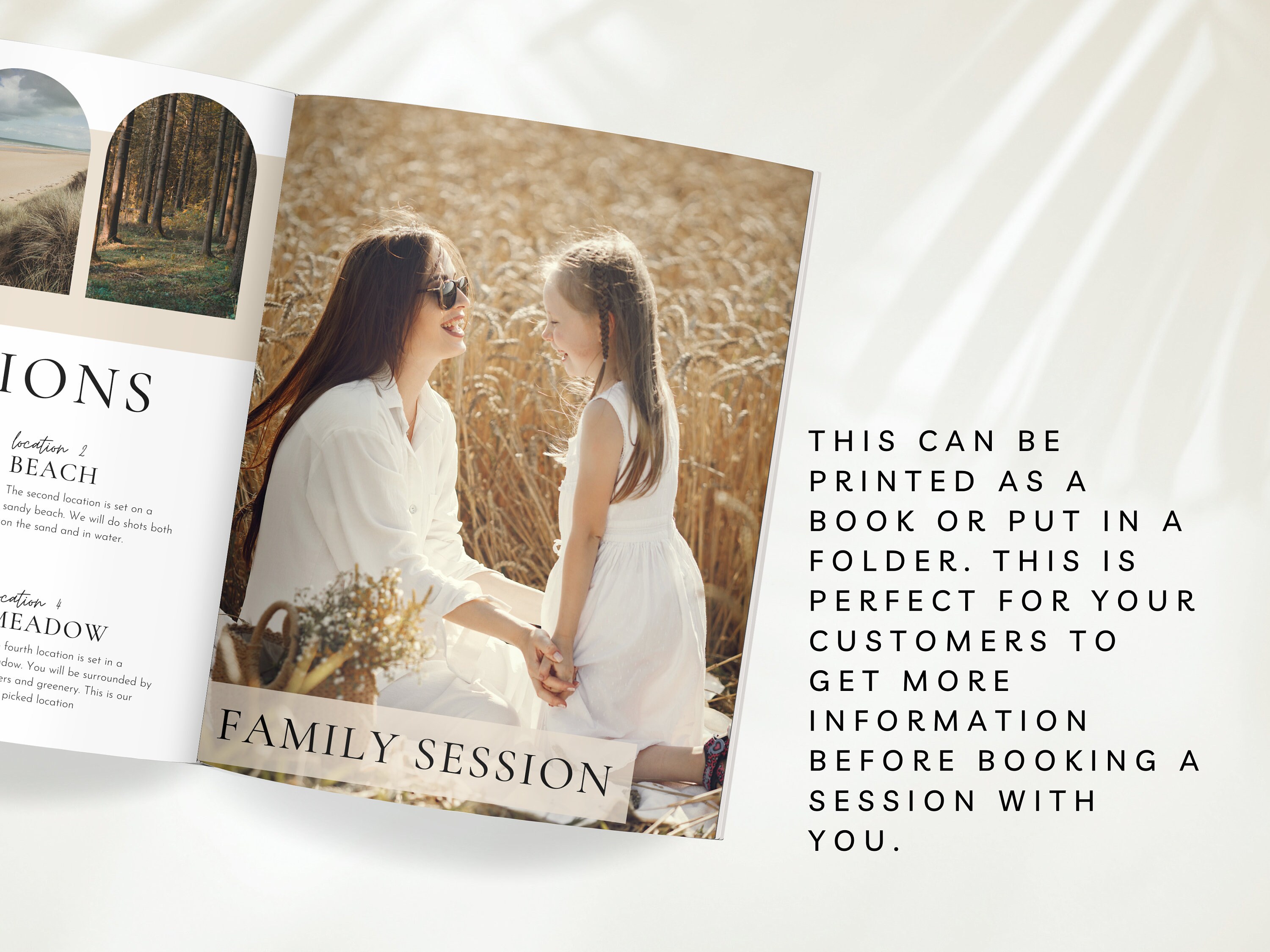 Editable Family Photoshoot Welcome Guide Photography Pricing - Etsy