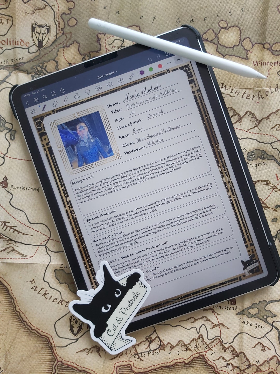 DIGITAL Elder Scrolls Online Planner Digital Character Sheet - Etsy