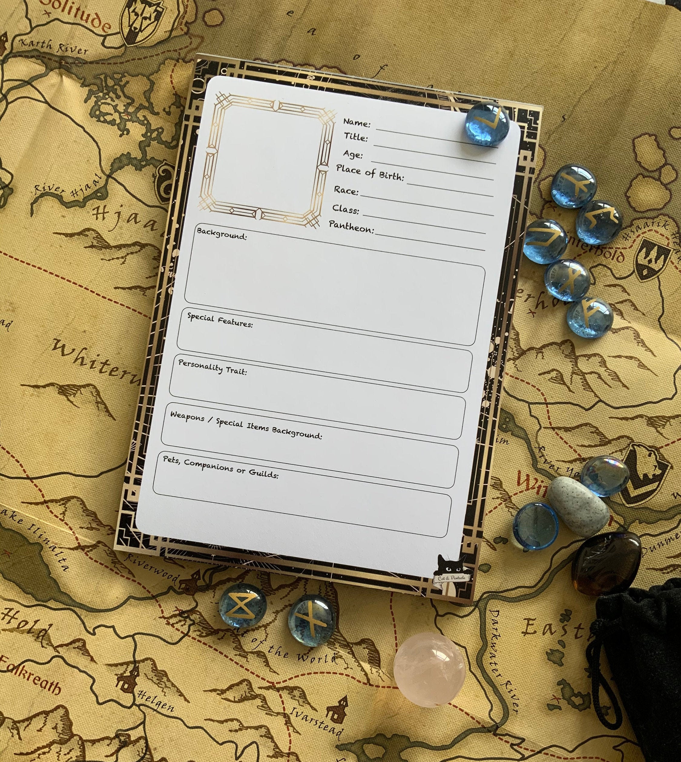 DIGITAL Elder Scrolls Online Planner Digital Character Sheet - Etsy