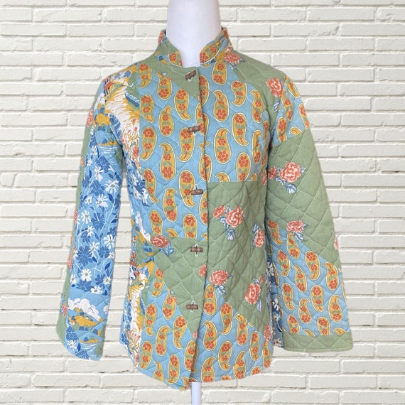 Vintage 70’s Quilted Jacket - Floral and Paisley Prin… - Gem