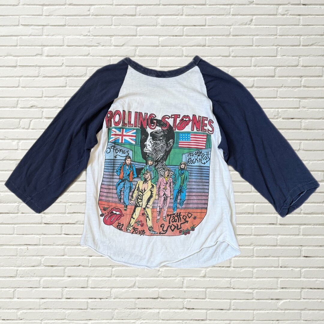 Vintage 1981 Rolling Stones Tattoo Tour Raglan T-shirt - Etsy