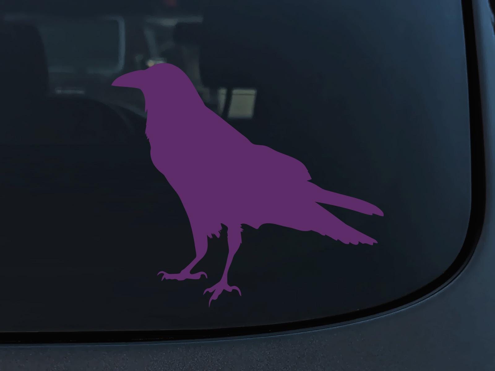 Crow Silhouette Bird Raven Vinyl Decal Car Window Automotive Water ...