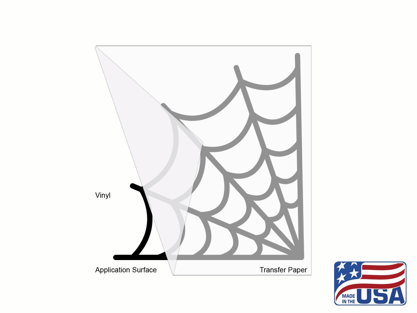 Spider Web Corner Car Decal Cobweb Creepy Goth Halloween Prank Car ...