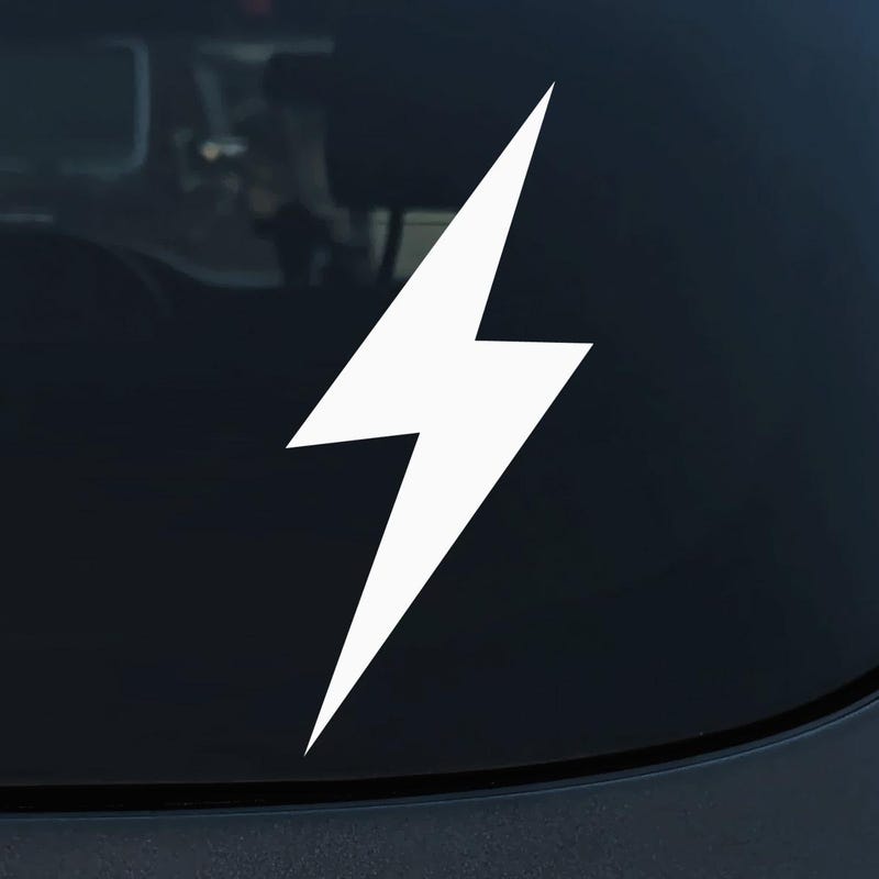 White Lightning Bolt Stickers - Etsy