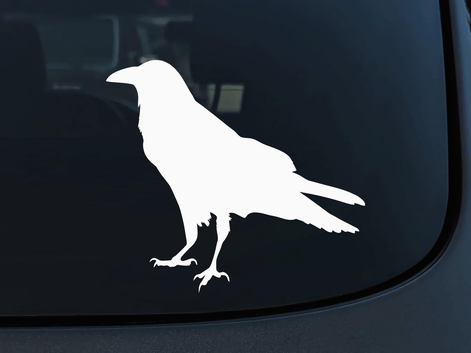 Crow Silhouette Bird Raven Vinyl Decal Car Window Automotive Water ...