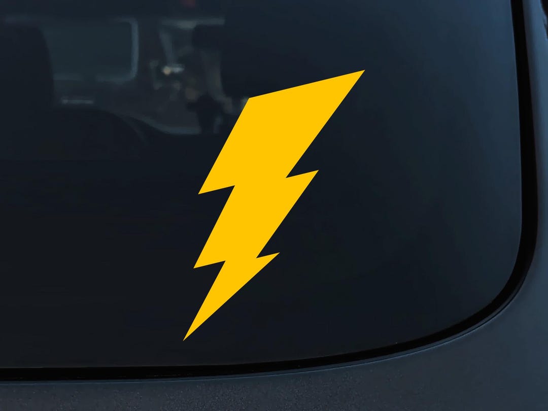Lightning Bolt Car Decal: Electric Flash Vinyl Sticker - Etsy