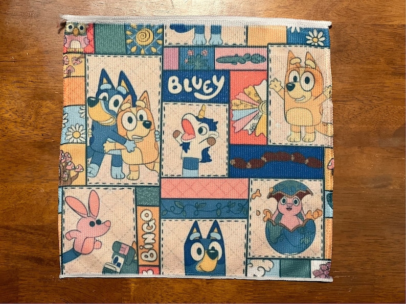 Bluey Wash Cloth Set - 5 Washcloths - Etsy
