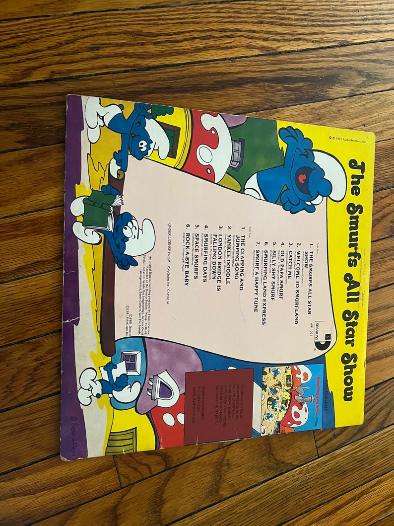 The Smurfs All Star Show Vintage Vinyl - Etsy