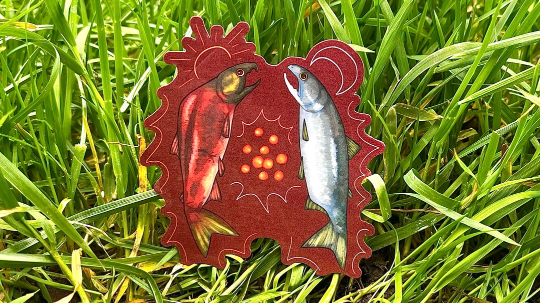 Salmon Life Cycle Waterproof Viny Decal Sticker - Etsy