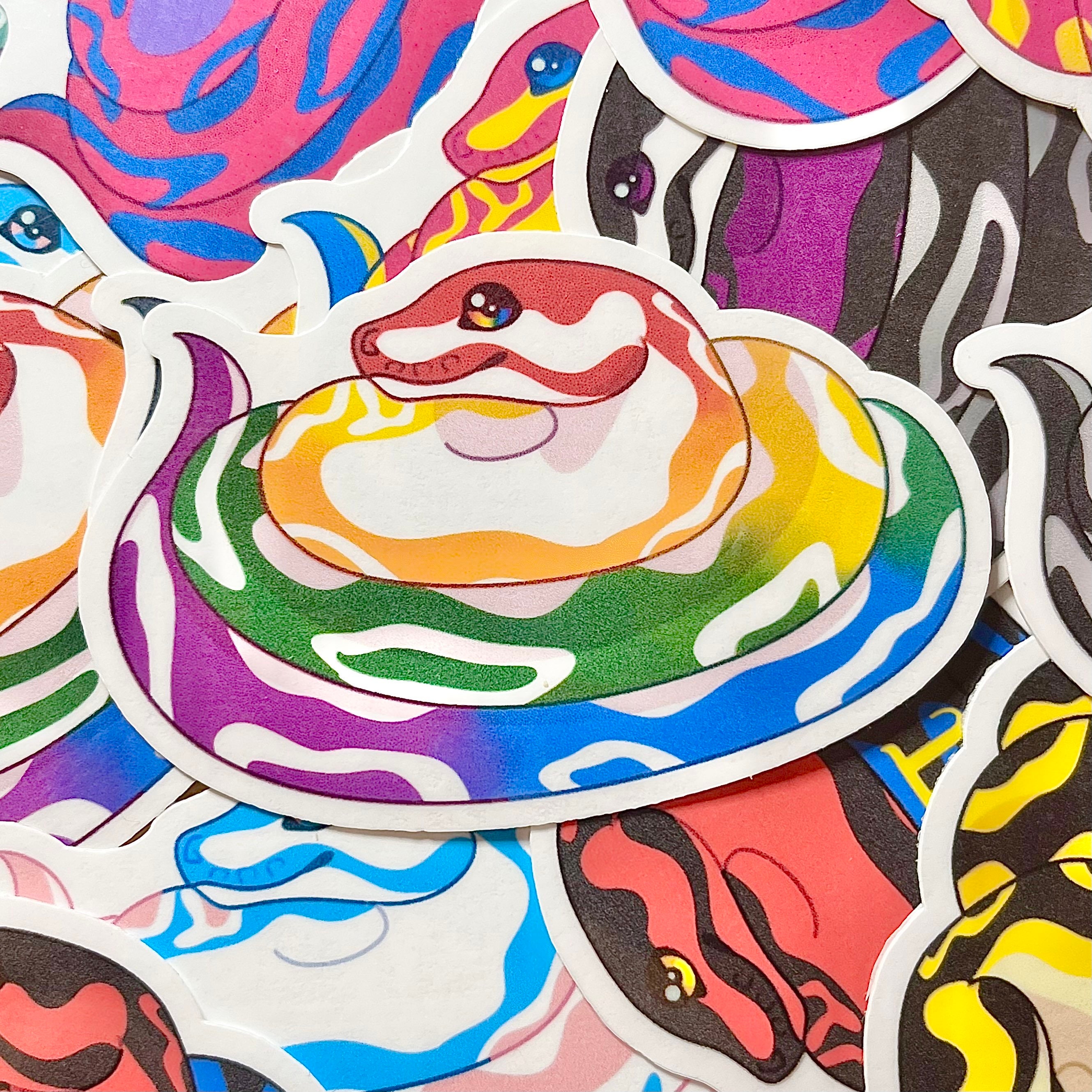 Discreet Pride Ball Pythons Waterproof Vinyl Decal Sticker - Etsy