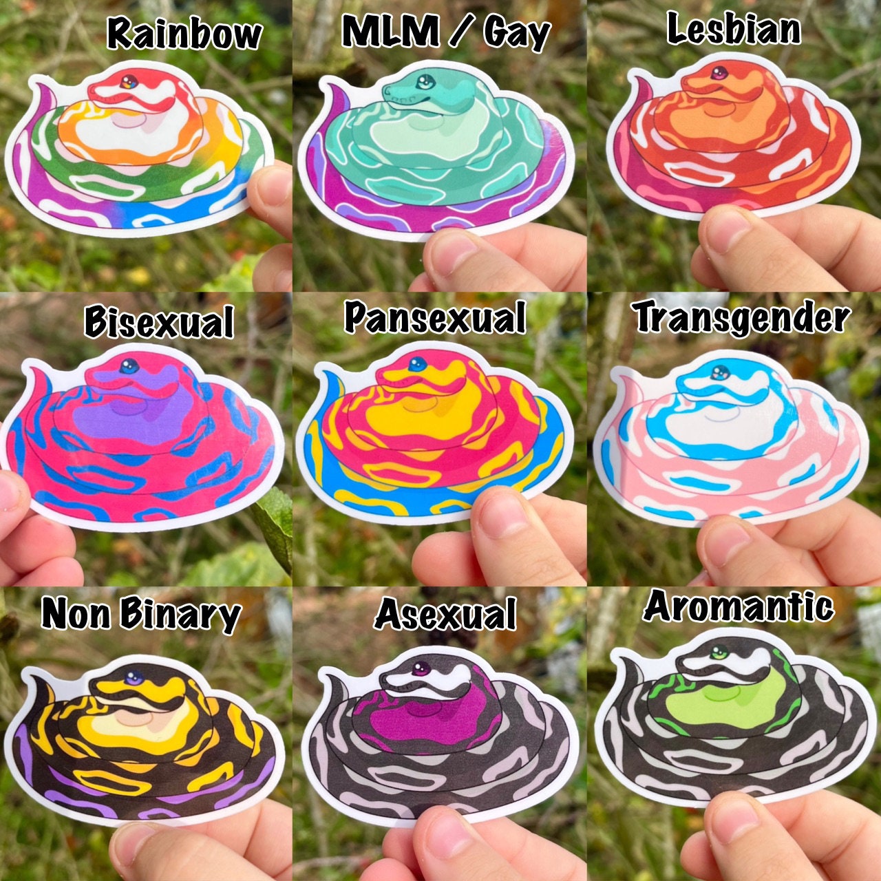 Discreet Pride Ball Pythons Waterproof Vinyl Decal Sticker - Etsy