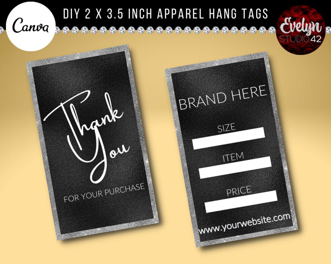 DIY Hang Tag Template, Boutique Hang Tag, Apparel Hang Tags, Clothing ...