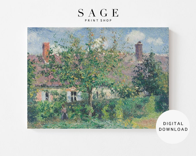 French Country Landscape Oil Painting European Cottage - Etsy