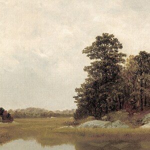 October Landscape Oil Painting | Fall River Landscape Wall Art ...