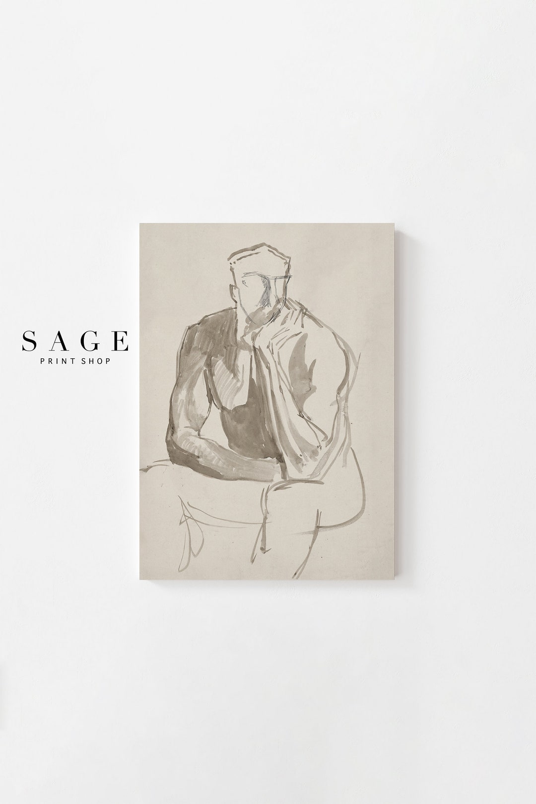 Reflection Figure Drawing, Masculine Figure Sketch, Male Figure Study ...