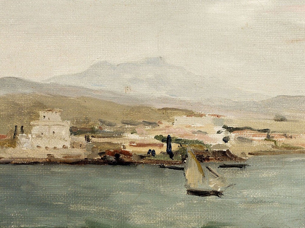 Coastal Art for Frame TV | Samsung Frame TV Art Mediterranean Coast ...