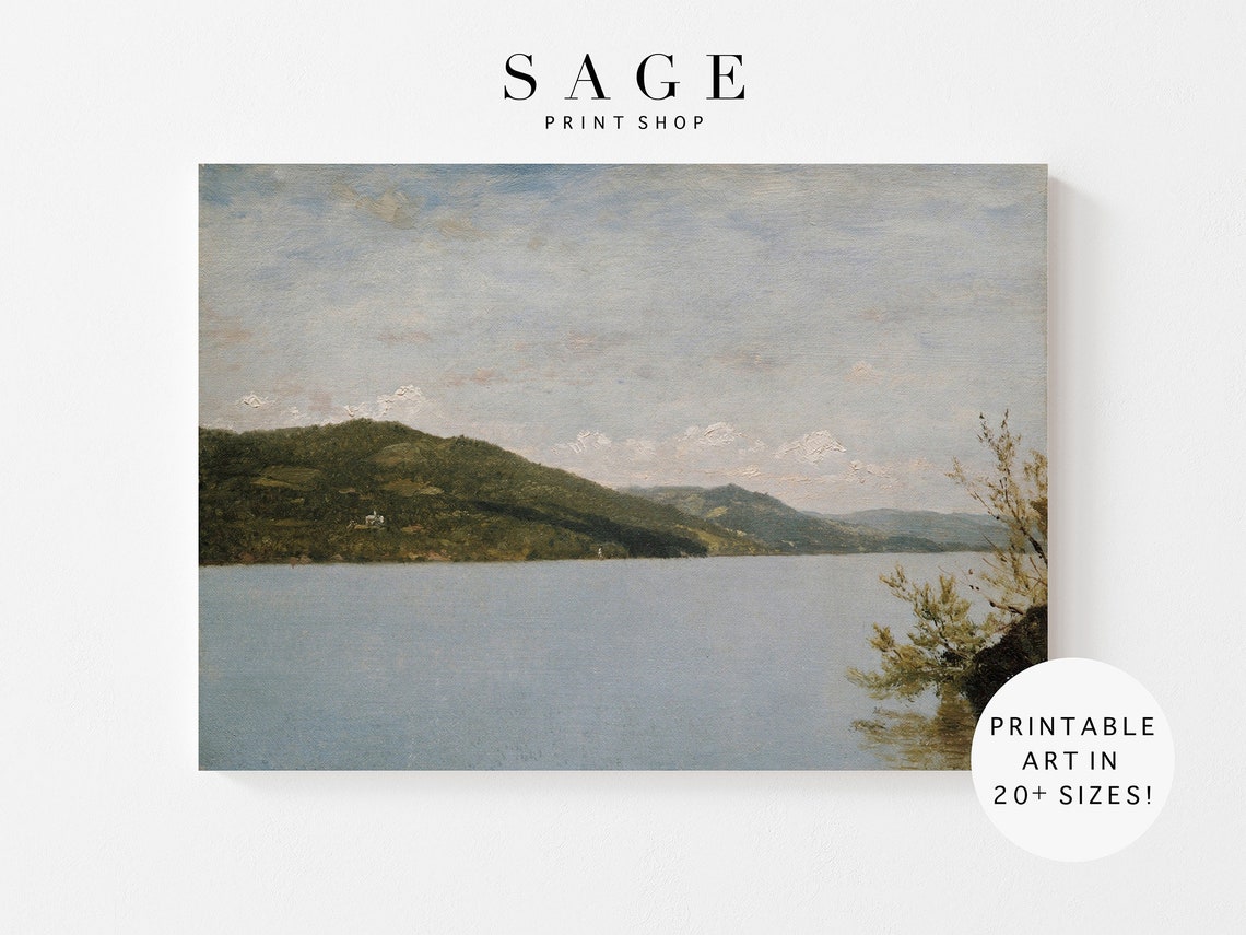 Landscape Wall Art Lake George Landscape Painting | Etsy