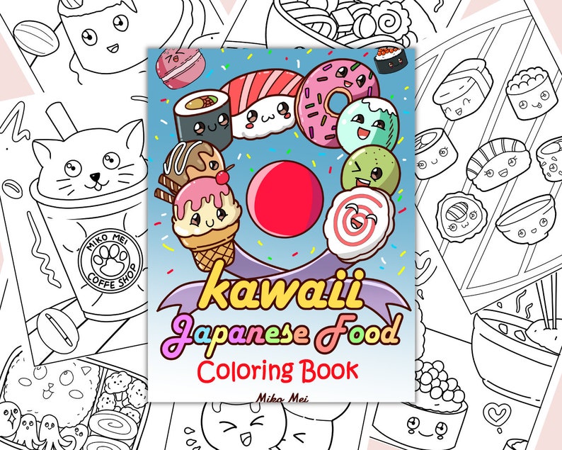 Kawaii Japanese Food Coloring Book : 30-page PDF - Etsy