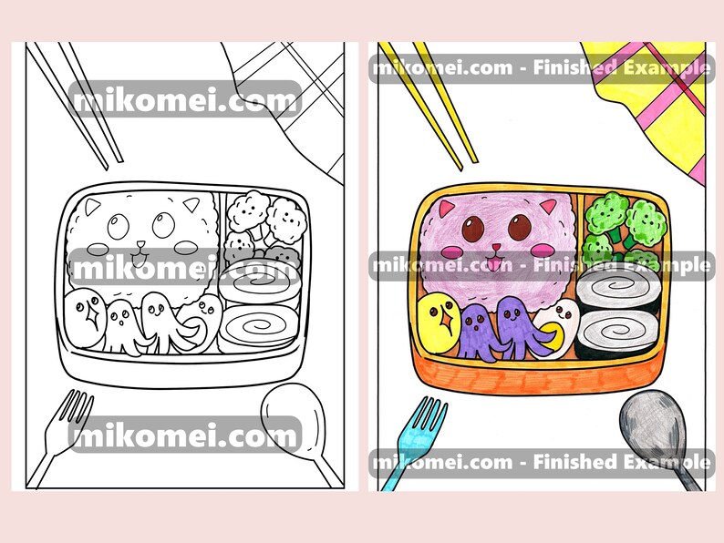 Kawaii Japanese Food Coloring Book : 30-page PDF - Etsy