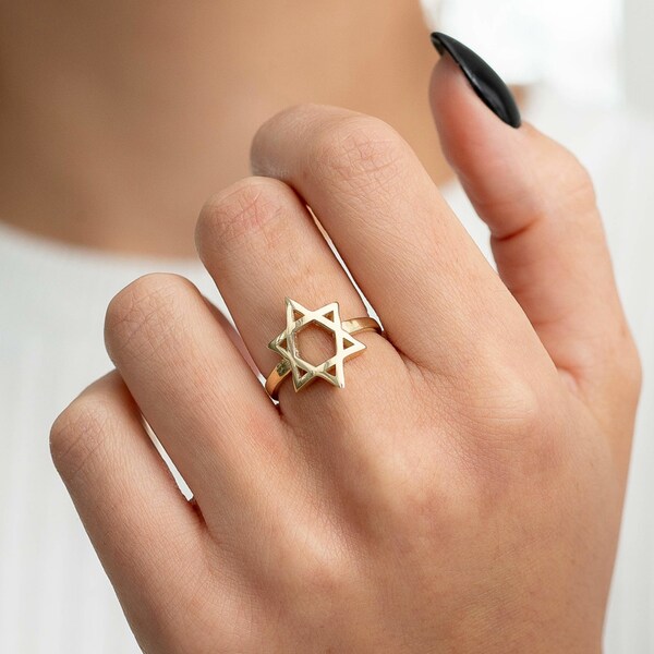 Sterling Star of David Ring - Etsy