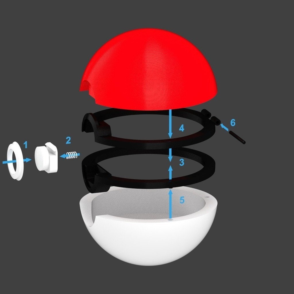 3D Printing - Pokeball Case - STL File - Etsy