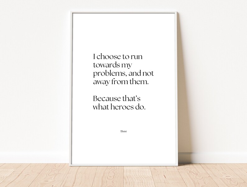 Marvel Printable Quote, Thor Wall Art, Thor Quote Print, Marvel ...