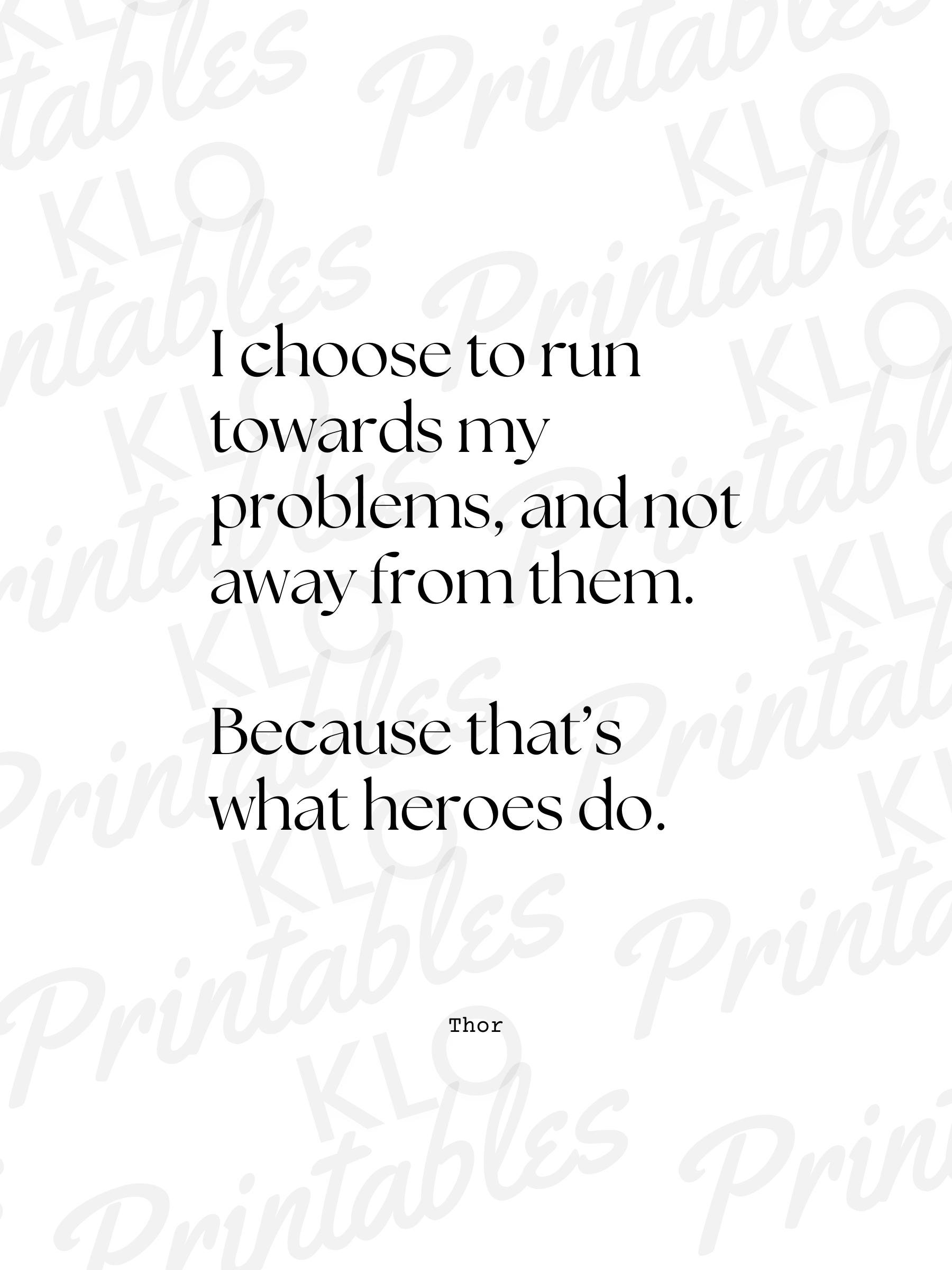 Marvel Printable Quote, Thor Wall Art, Thor Quote Print, Marvel ...