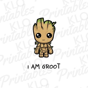 I Am Groot Printable Quote, Marvel Wall Art, Guardians of the Galaxy ...