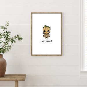 I Am Groot Printable Quote, Marvel Wall Art, Guardians of the Galaxy ...