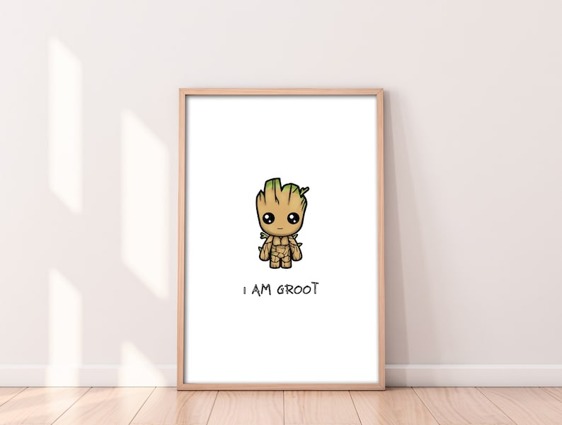 I Am Groot Printable Quote, Marvel Wall Art, Guardians of the Galaxy ...
