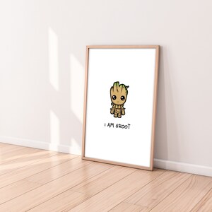 I Am Groot Printable Quote, Marvel Wall Art, Guardians of the Galaxy ...