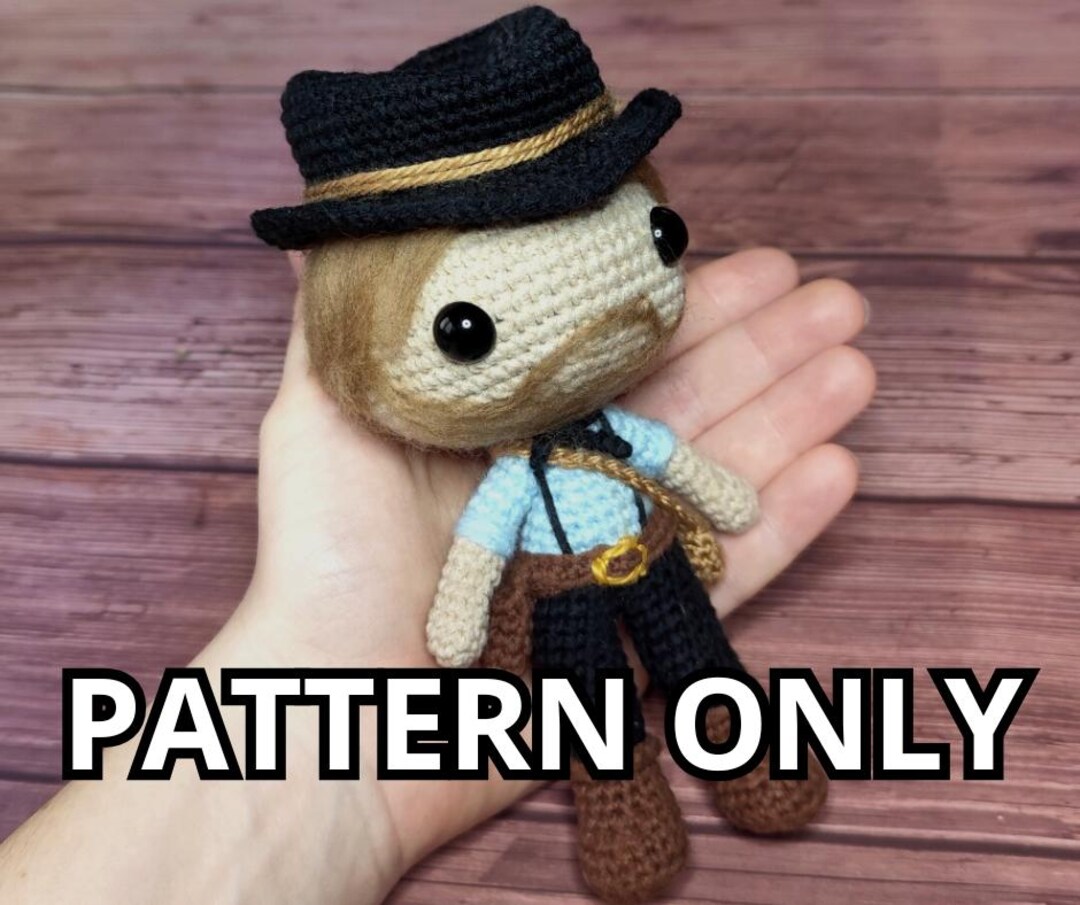 RDR2 ARTHUR MORGAN Doll - Crochet Mini Cowboy Outlaw Toy Red Dead ...