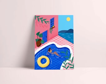 Pool Print | Etsy