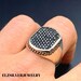 Men's Black Onyx Square Stone Handmade Silver Ring, Classic Style ...